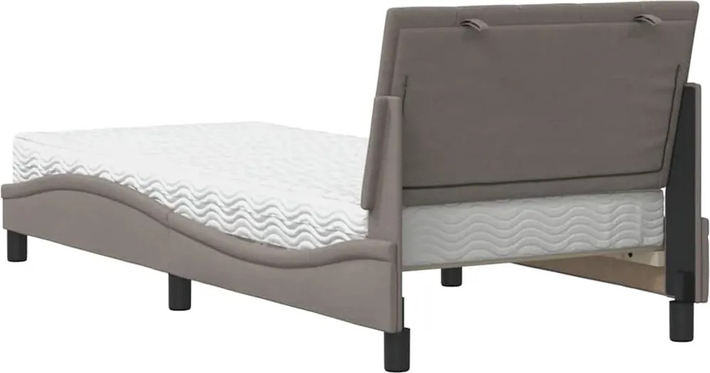 Postel s matrací Hanko taupe 90 x 190 cm textil 3310500