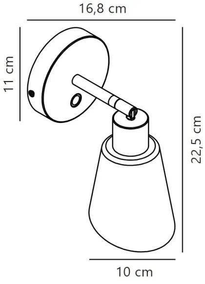 Nordlux - Nástěnné bodové svítidlo MOLLI 1xE14/25W/230V