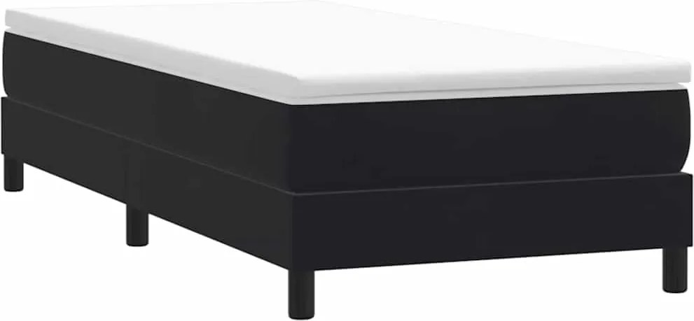 Postel Box Spring bez matrace černý 80x220 cm samet 3315851