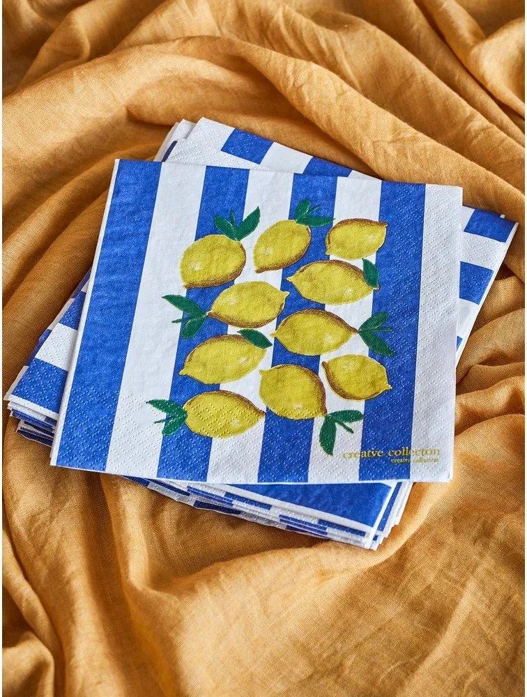 Papírové ubrousky v sadě 20 ks 33x33 cm Limone – Bloomingville