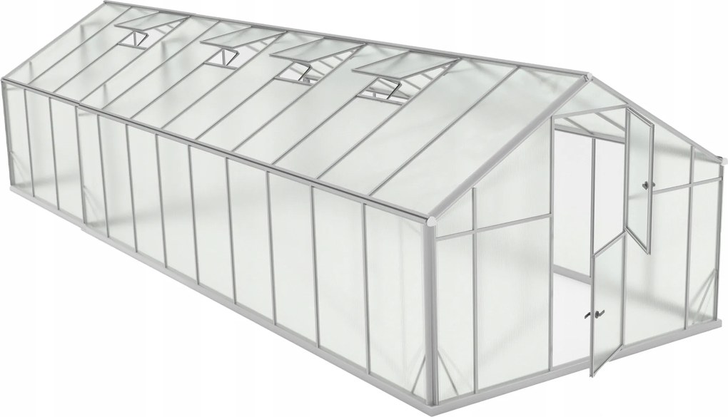 Zahradní skleník 24,7 m2 Sanus XL-25 Polykarbonátový zahradní tunel