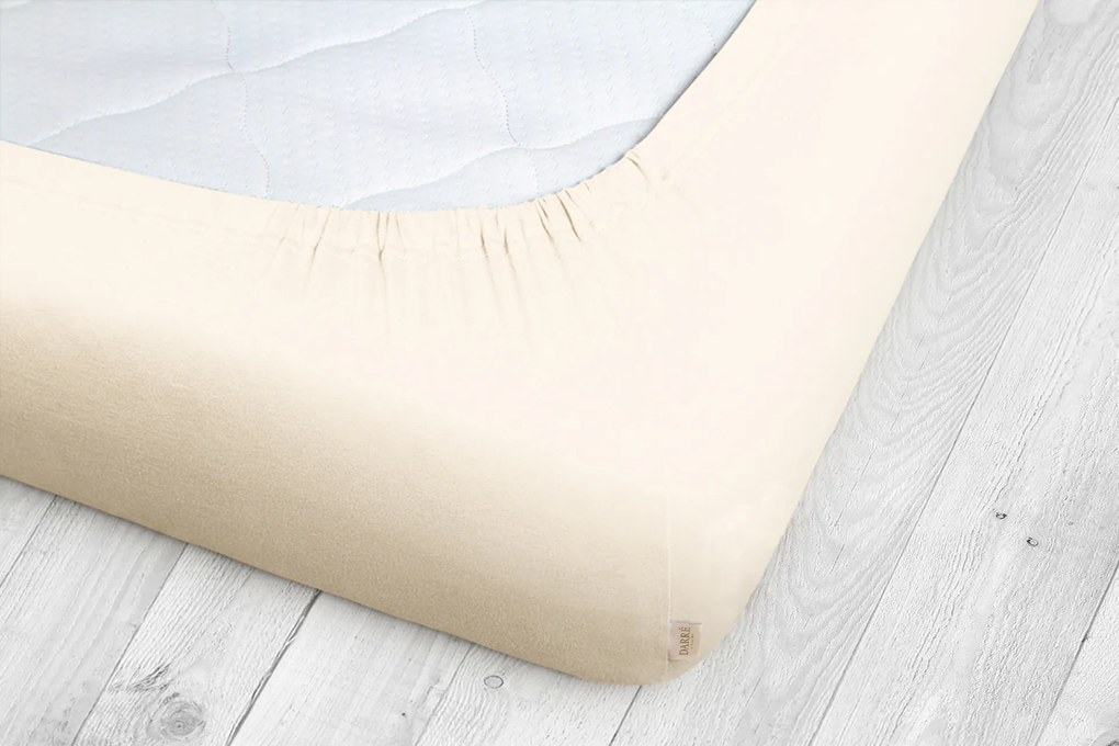 Jersey prostěradlo smetanové na výšku matrace do 40 cm Velikost: 140 x 200
