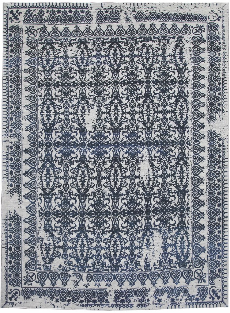 Diamond Carpets koberce Ručně vázaný kusový koberec Diamond DC-JK 7 Silver/denim Rozměry koberců: 120x170