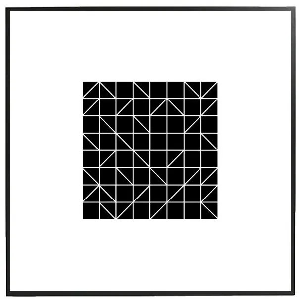 Black composition - 30x30 cm Obraz