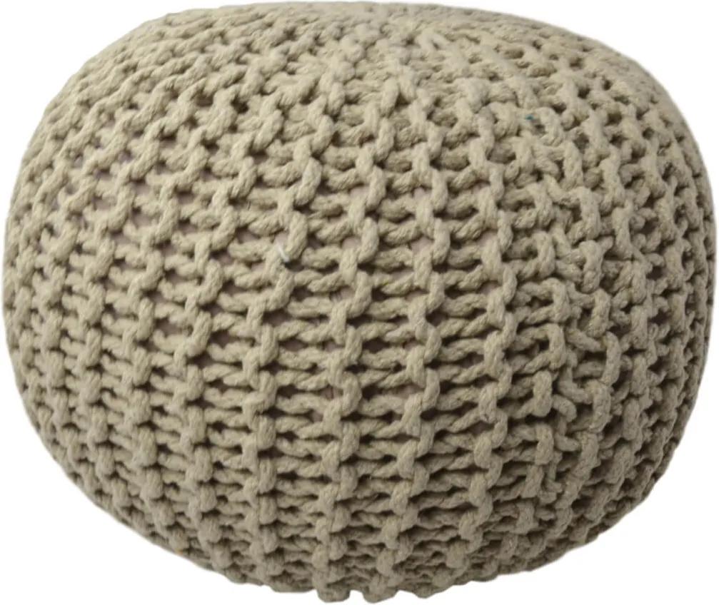 Primabag Pletený Puf Knitty cappucino