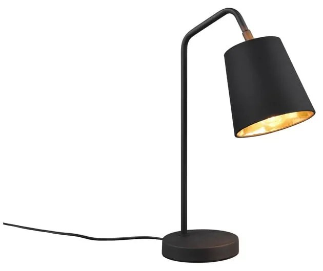 Černá stolní lampa s textilním stínidlem (výška 45 cm) Buddy – Reality