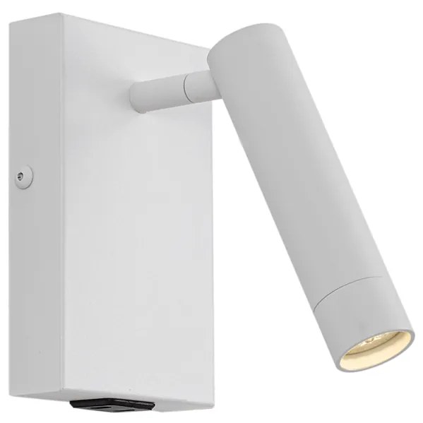 Moderní nástěnná lampa bílá nastavitelná s USB-C - Croft
