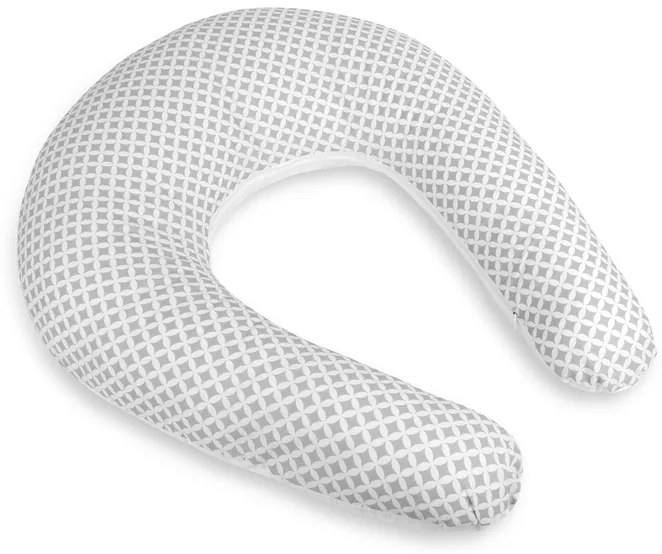 Bellatex Kojicí polštář s povlakem na zip po obvodu 180 cm Kosočtverec šedá, bílá
