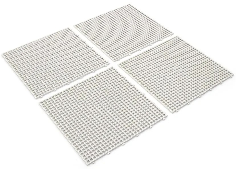 Plastová dlažba Linea Flextile 39,5 x 39,5 x 0,8 cm, bílá