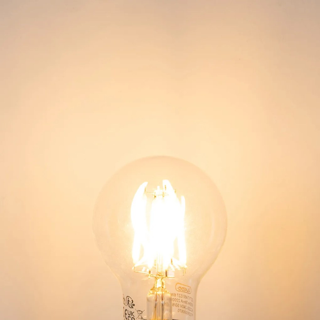 Sada 5 LED žárovek E27 A60 čirých 6W 630 lm 2200K