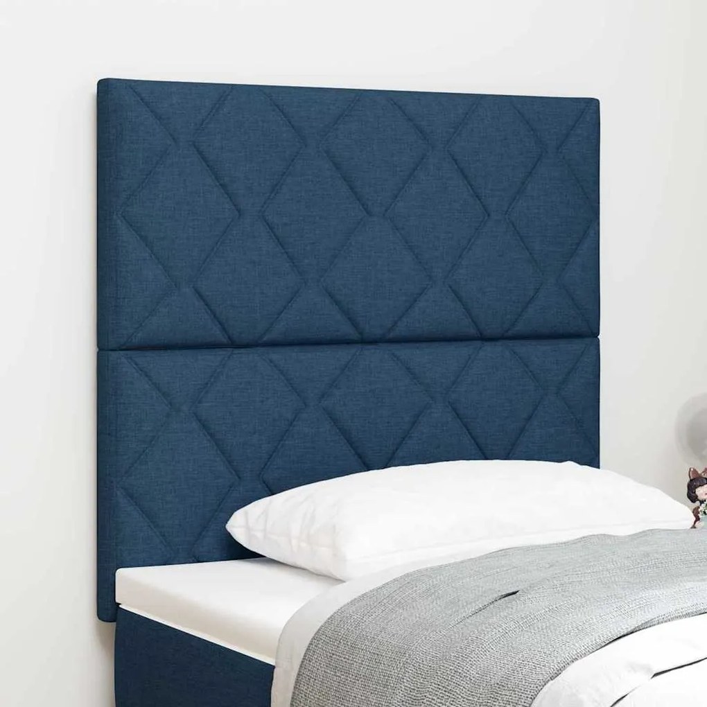 Čelo postele Modrá 90 cm textil 3337892