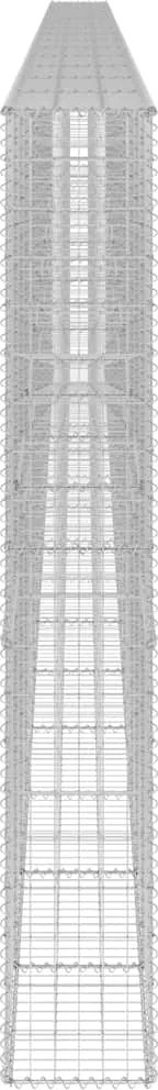 Gabionová zeď s víky pozinkovaná ocel 900 x 30 x 100 cm 147819