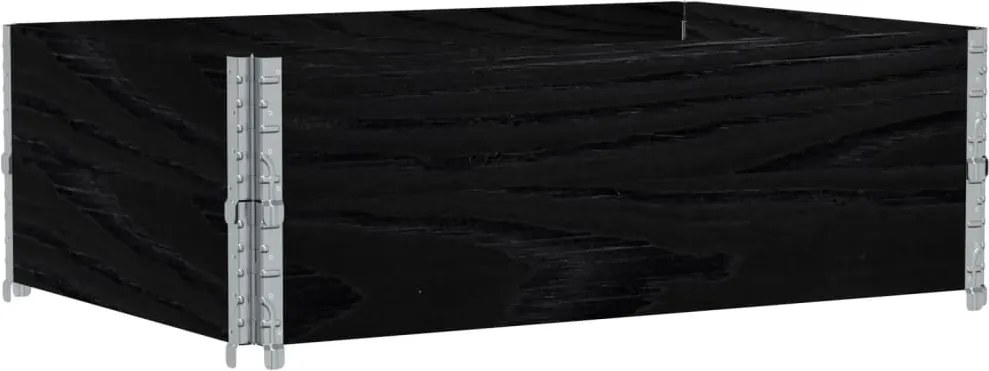 Zahradní truhlík černý 120 x 80 cm masivní borové dřevo 3295848