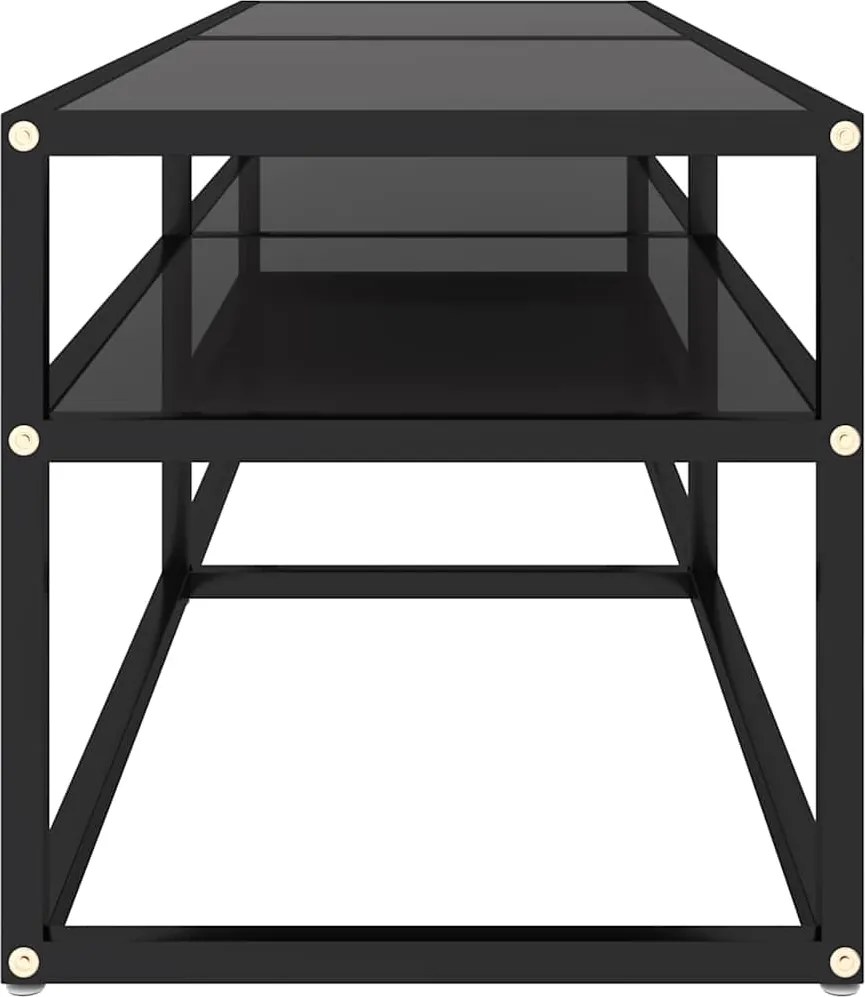 TV stolek černý 140 x 40 x 40,5 cm tvrzené sklo 331715