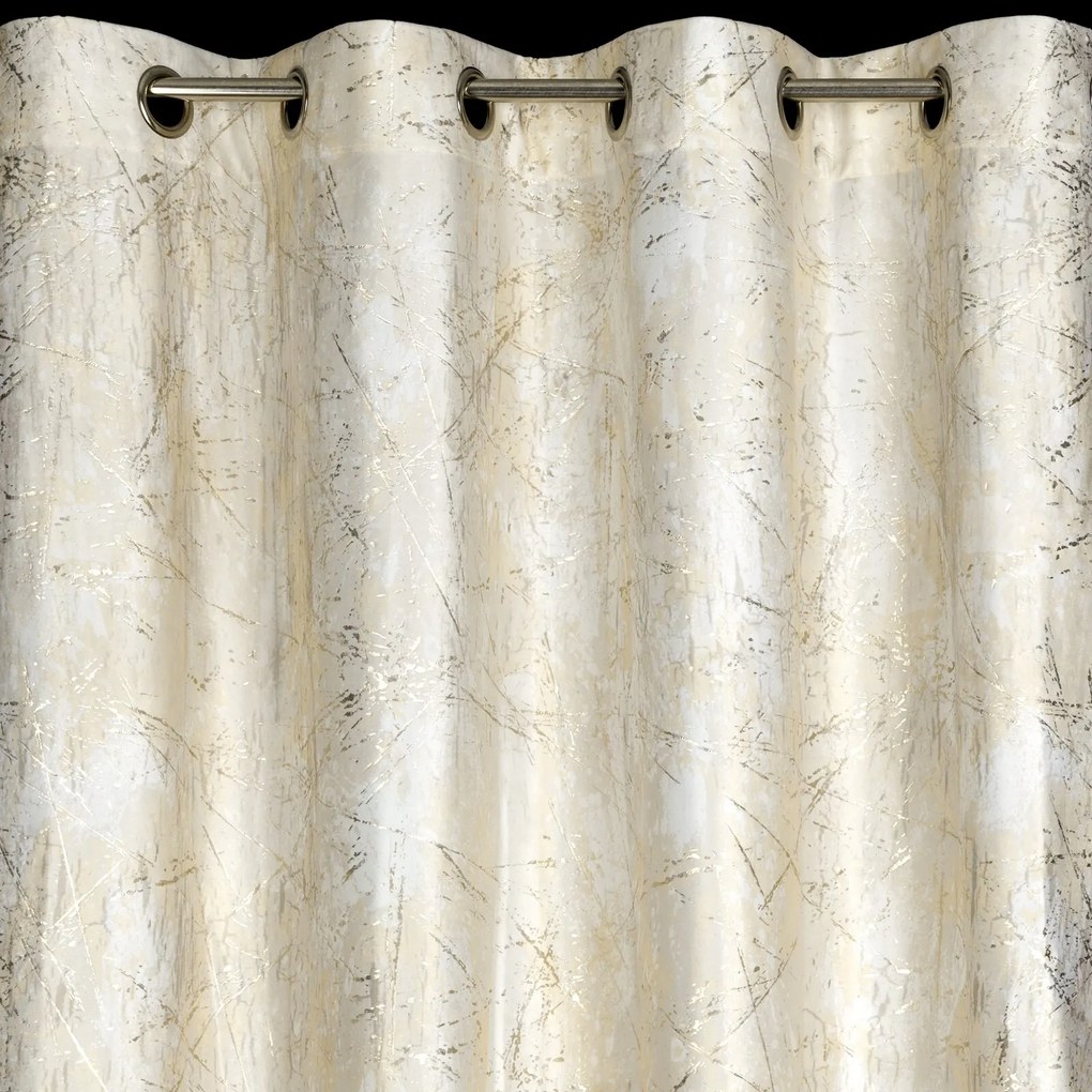 ZATEMŇOVACÍ ZÁVĚS NA KROUŽCÍCH MALIA 140X250 CM VZOROVANÁ