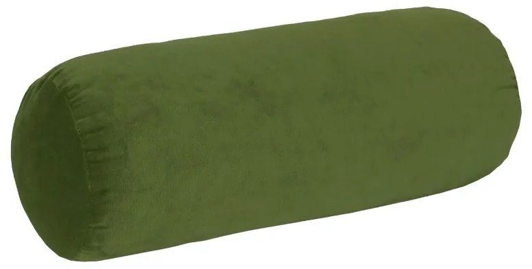 SCANquilt polštářek - válec VELVET zelená 15 x 40 cm