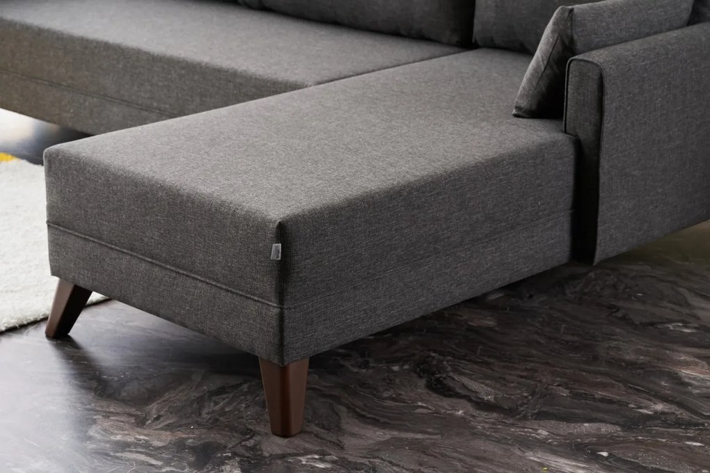 Hanah Home Designová pohovka BELLA antracit pravá 275 cm 825BLC2576