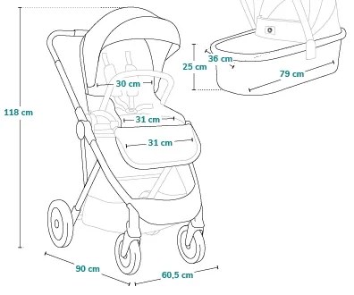 Lionelo - Kombinovaný kočárek 2v1 AMBER PLUS Grey Graphite