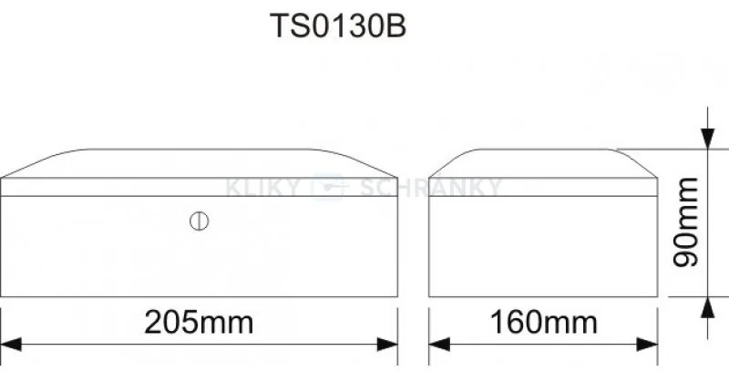 TS 0130 C 205x160x90mm pokladnička