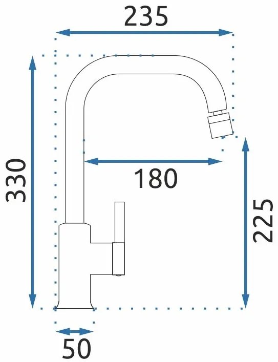 Dřezová baterie REA POLO chrom