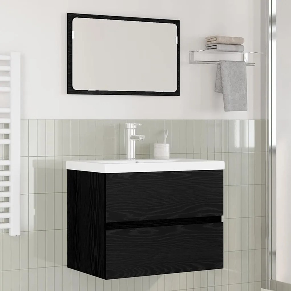 Sada koupelnového nábytku 3 ks Černý dub 61 x 39 x 45 cm 3393502