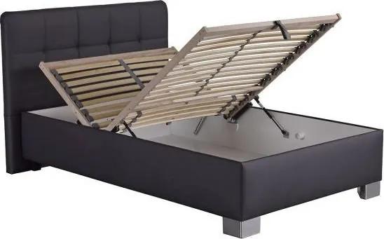 Falco Čalouněná postel Kelvin 120x200, s úložným prostorem, šedá