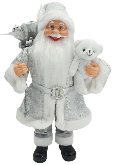 Dekorace Santa Claus Stříbrný 60cm