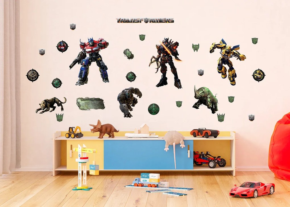 Dětská samolepka na zeď Transformers Útok | 65 x 85 cm | DDK2361