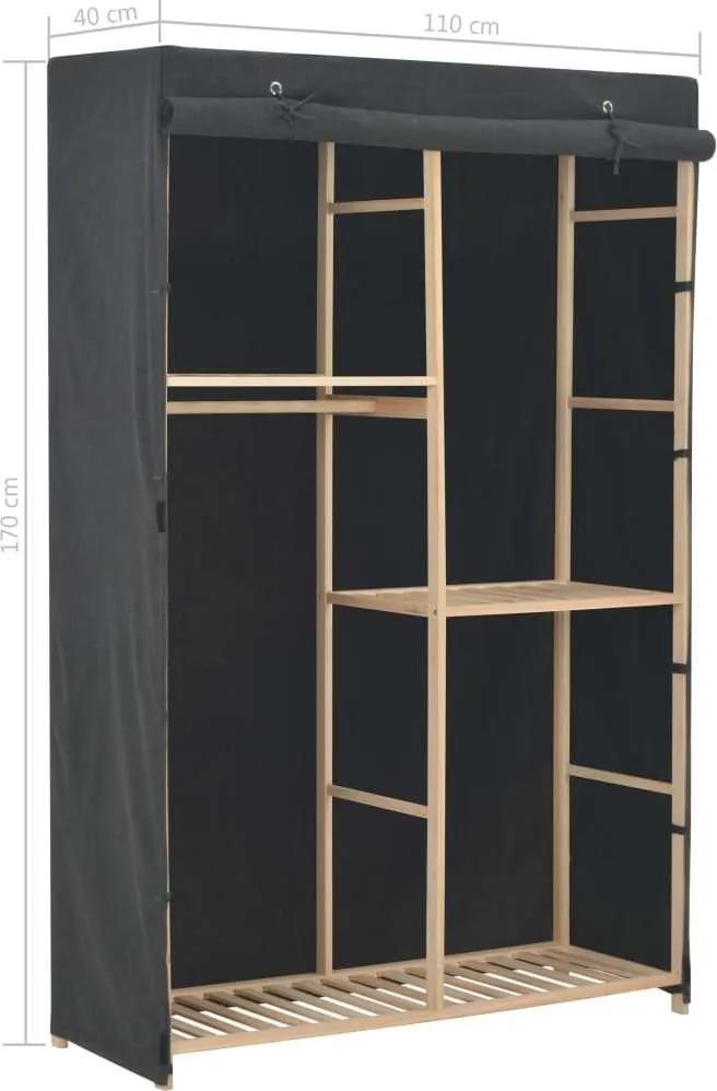 vidaXL Šatní skříň se 3 policemi 110 x 40 x 170 cm textil [248188] Barva: Bílá
