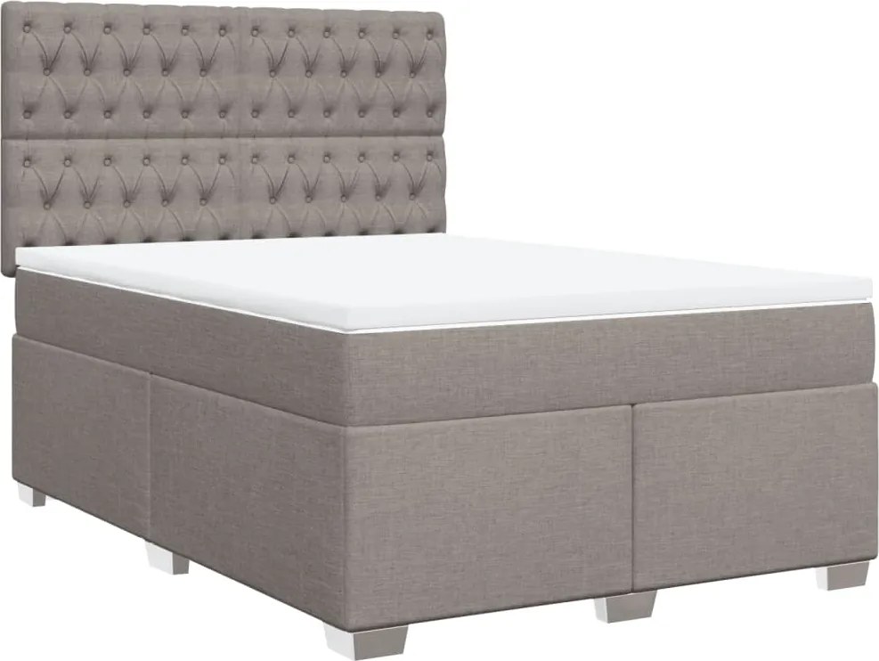 Box spring postel s matrací taupe 140x200 cm textil 3292822