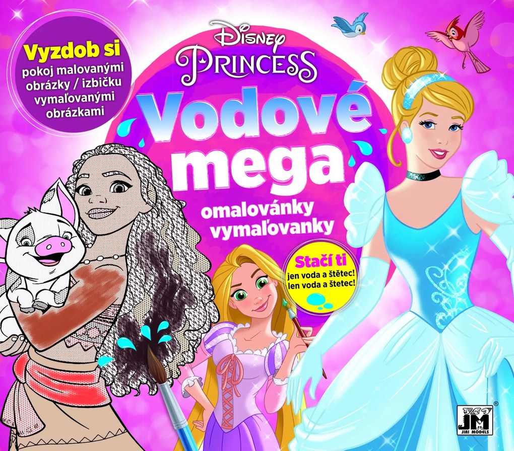 Jiri Models Vodové mega omalovánky Maluj vodou! Disney Princezny 33x29cm