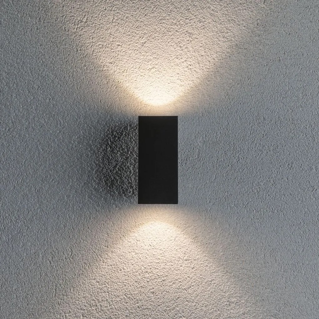 P 94328 Venkovní nástěnné svítidlo Flame 2x2,8W IP44 3.000K antracit 230V - PAULMANN