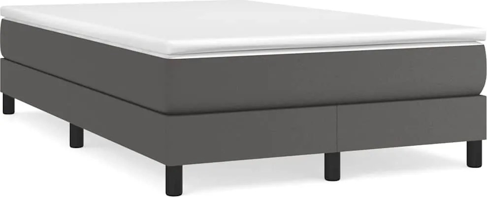 Rám postele s boxspringem šedý 120 x 200 cm umělá kůže 3120692
