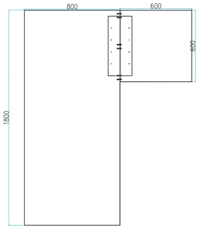 Rohový kancelářský psací stůl PRIMO FLEXIBLE 1800 x 1400 mm, buk