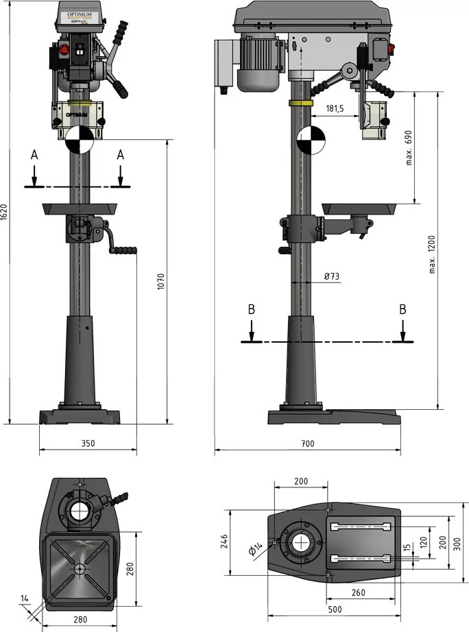 OPTIMUM Stolní vrtačka OPTIMUM® OPTIdrill DQ 25