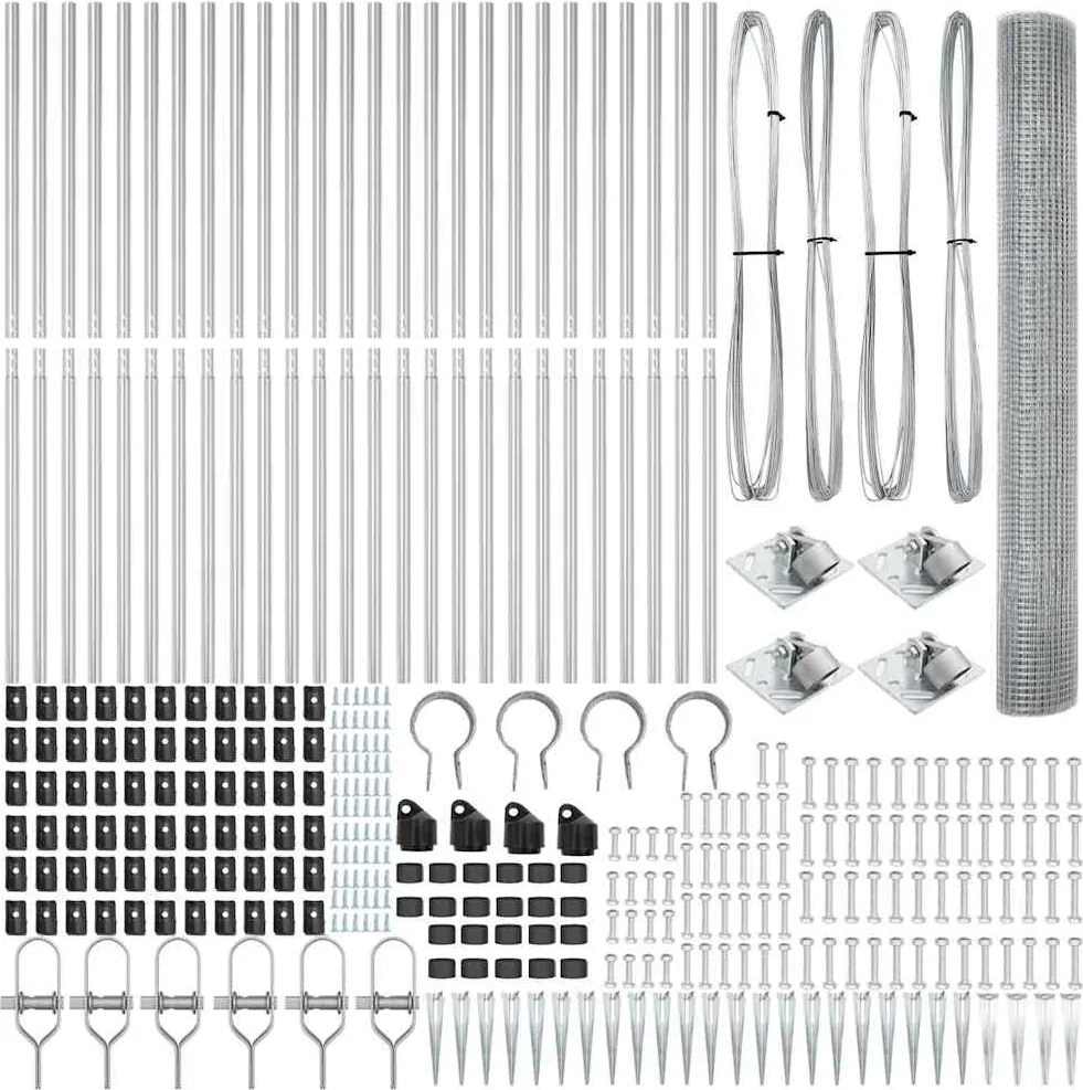 Svařované drátěné ploty s hroty 50 x 1,2 m Pozinkovaná ocel 3352003