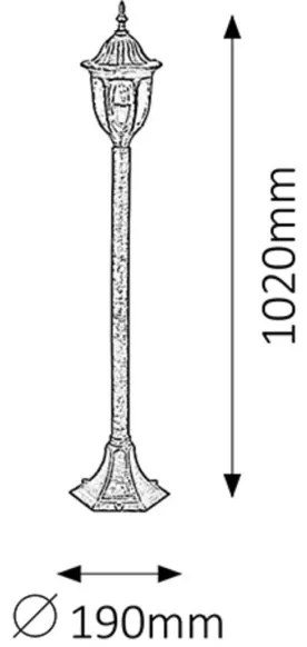 Rabalux 8375 - Venkovní lampa MILANO 1xE27/60W/230V