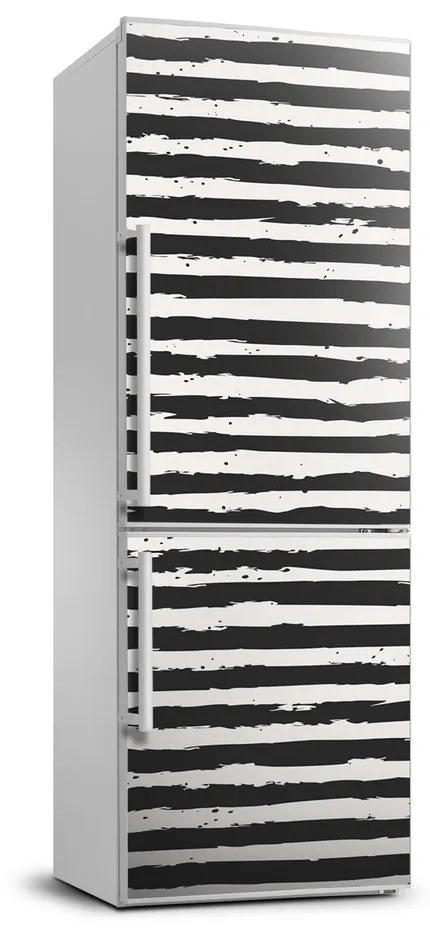 Wallmuralia Nálepka tapeta lednička Černo-bílé tečky 60x180 cm