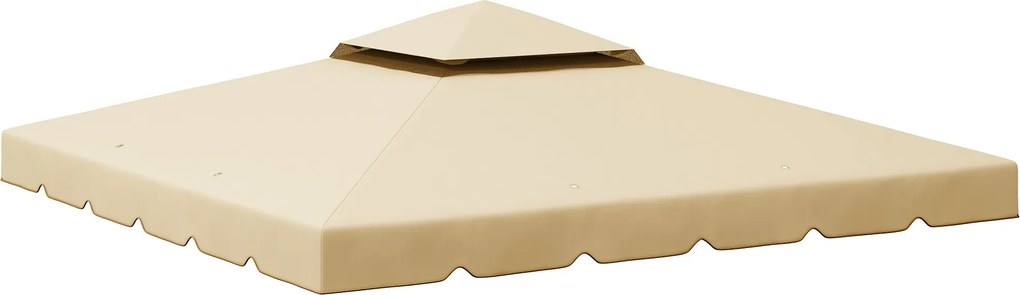 Náhradní plachta Outsunny pro altán s rozměry 3 x 3 m - Vysoce hustý polyester 170 g/m²