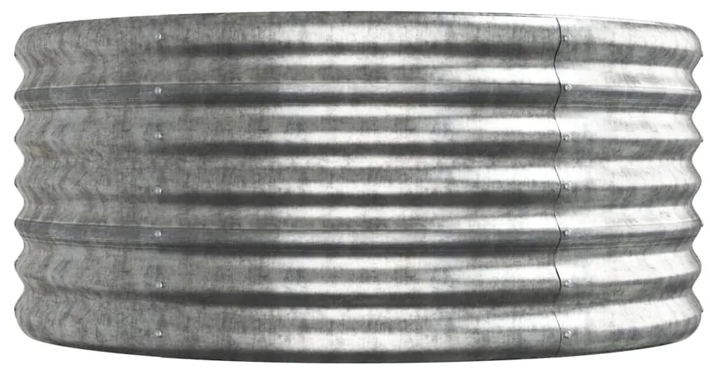 Vyvýšený záhon práškově lakovaná ocel 296x80x36 cm stříbrný,  318927