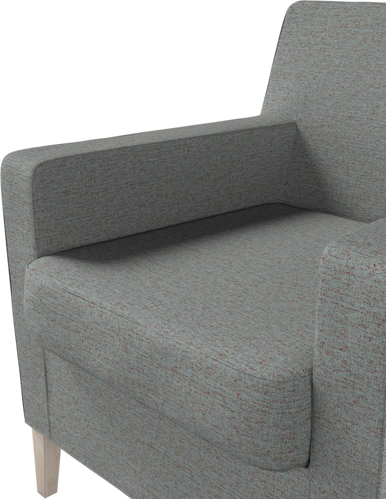 Potah na křeslo IKEA Karlstad barva modrá látka pletený vzor