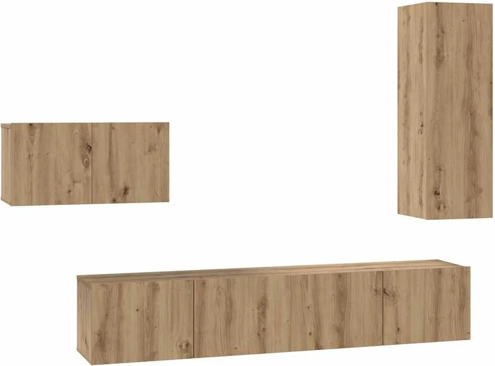 Sestava TV skříněk 4 ks Artisanový dub Kompozitní dřevo 3393263