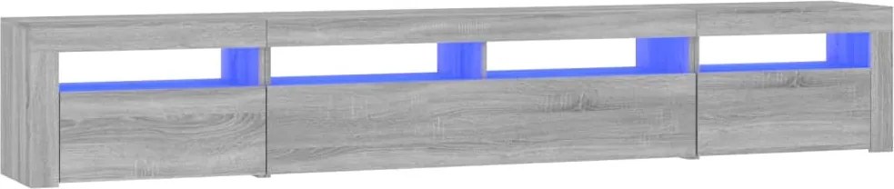 TV skříňka s LED osvětlením šedá sonoma 240x35x40 cm 3152728