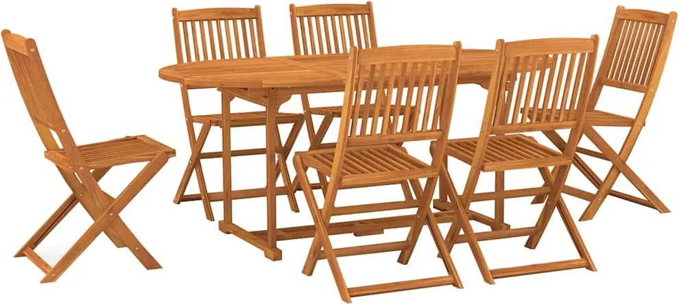 7dílný zahradní jídelní set 180x90x75 cm masivní akáciové dřevo 3086972