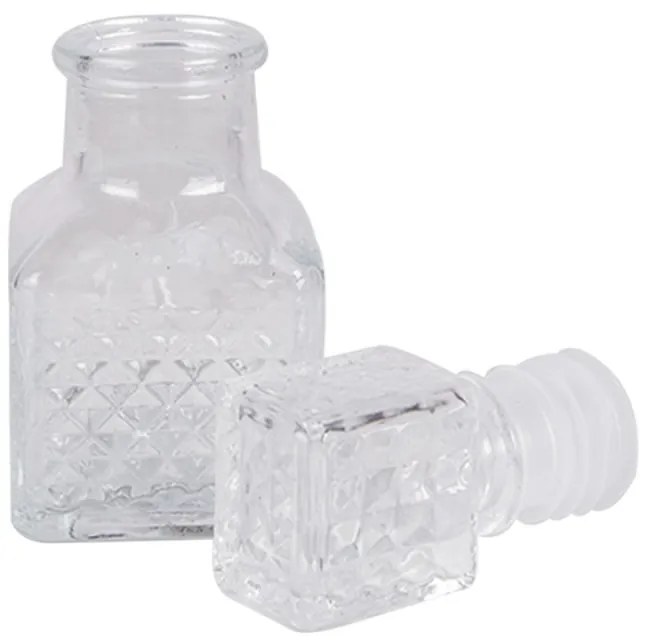Broušená skleněná lahvička / flakon na parfém Adrie – 50 ml