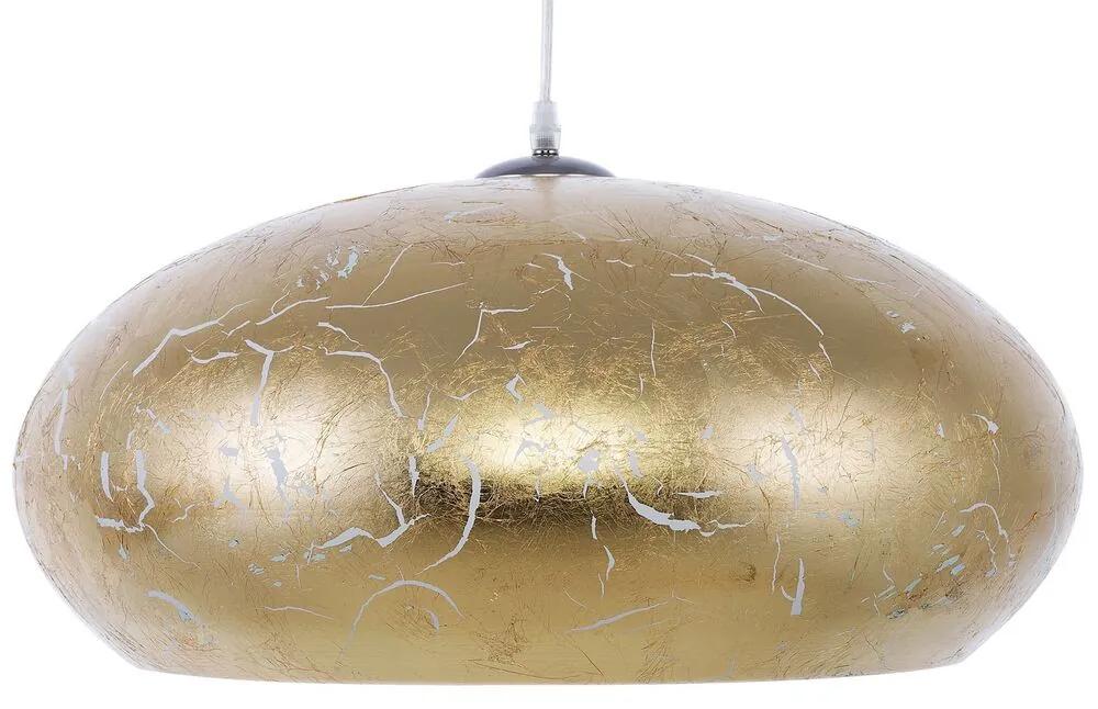 Závěsná lampa ve zlaté barvě LIMNATIS Beliani