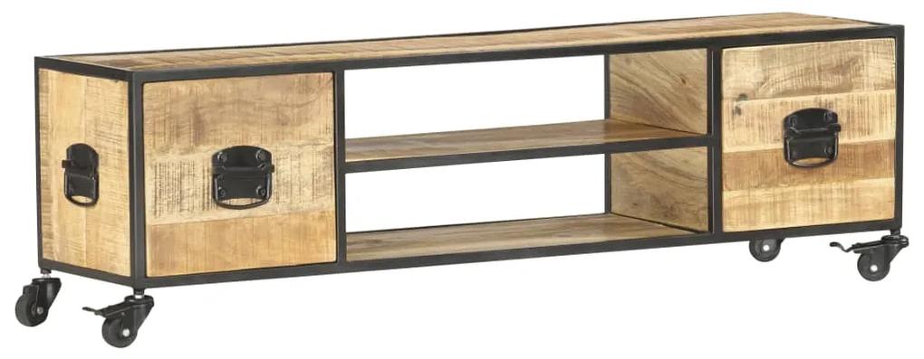 vidaXL TV stolek 130 x 30 x 39 cm masivní mangovníkové dřevo