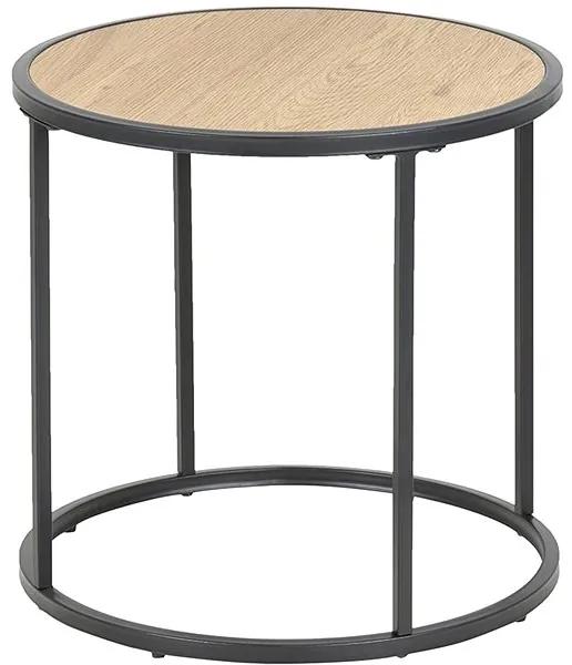 Odkládací / noční stolek Seaford, 45 cm, dekor dub