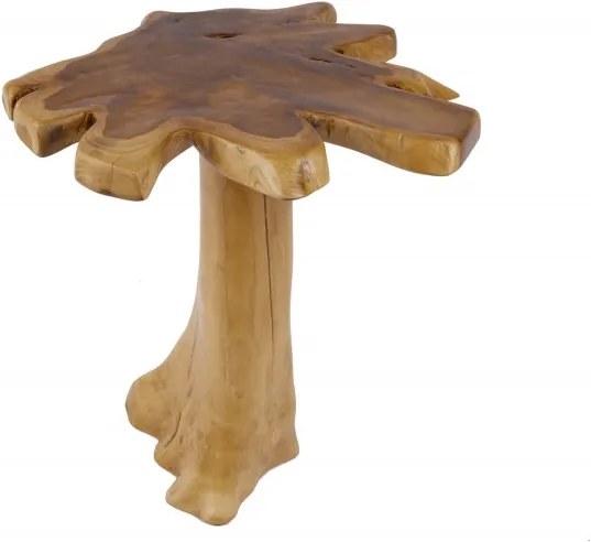 Deflee Odkládací stolek WILD ROOT 60CM, masiv teak nature OS38238masivní teakové dřevo  50 cm x 60 cm x 50 cm