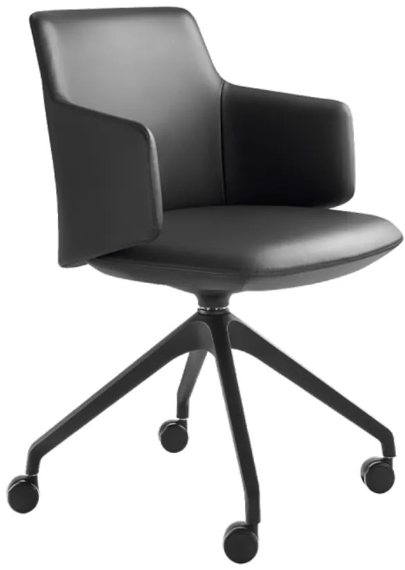 LD SEATING - Designová židle MELODY MEETING 360-D s dřevěnou podnoží